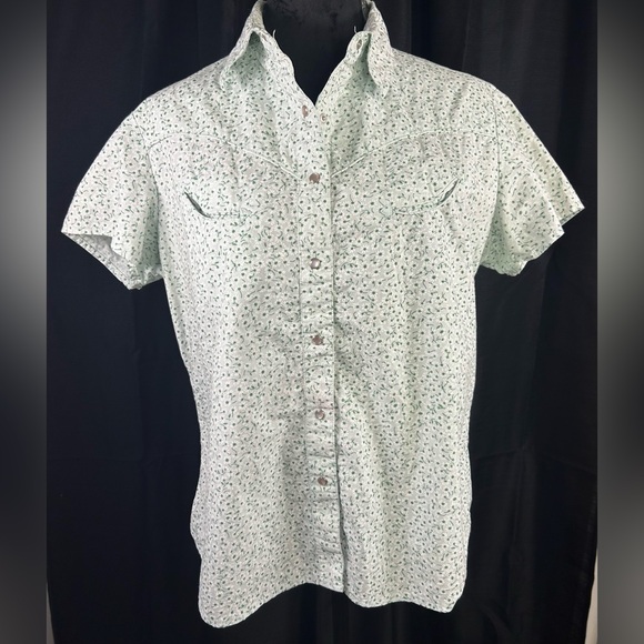 Crazy Cowgirl | Tops | Crazy Cowgirl Large Button Down Western Short ...
